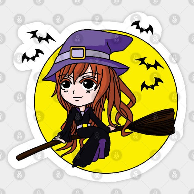 Chibi Witch Witch Sticker Teepublic